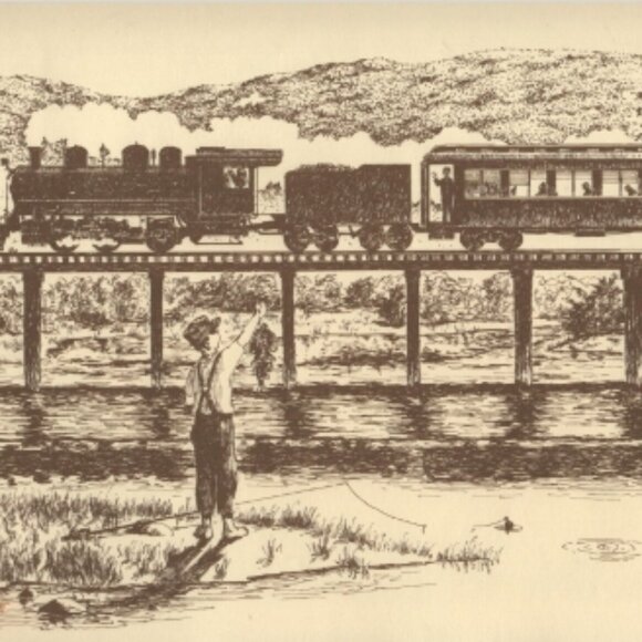 Art | Set Of 4 Railroad Drawings Signed Gaul 1984 Train Enthusiasts ...